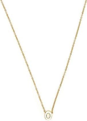 Luxenter Collier Alphabet finition or 18 carats - Lettre O, Mediano, Métal, Sans pierre précieuse