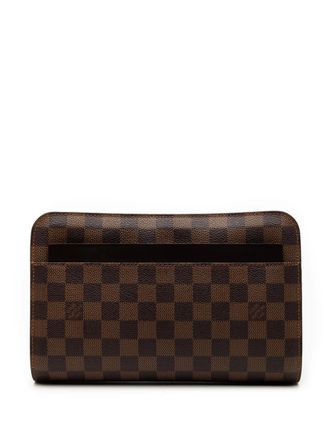 Louis Vuitton 2000 Damier Ebene Saint Louis Pochette Clutch - Braun