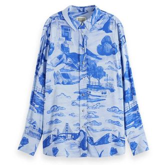 Scotch & Soda Viscose Printed Relaxed Fit Shirt