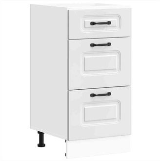 vidaXL Vidaxl - Armoire de cuisine Kalmar blanc bois ding&eacute;nierie