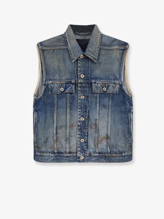 Rick Owens Sleeveless denim jacket - DRKSHDW - gender_Man