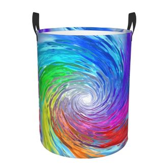 Generic Regenbogenwasser Aufbewahrungskorb Rund Korb Aufbewahrung Stehender W&auml;scheeimer F&uuml;r Schlafzimmer Lagerung Kleidung