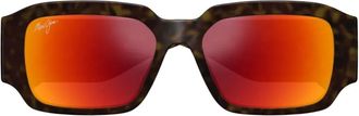 Maui Jim lunettes de soleil Kupale &agrave; monture rectangulaire - Marron