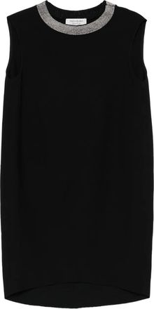 Saint Laurent robe courte à ornements en cristal (2012) - Noir