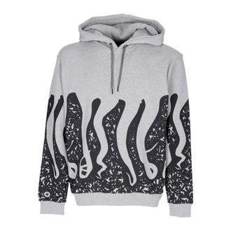 Octopus Stempel Hoodie Hellgrau - - Sweatshirts & Hoodies - Herren - Grau - XL