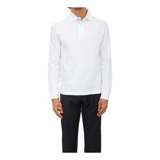 Etro Polo Roma L/S Printed Details - - Tops - Herren - Wei&szlig; - 2XL