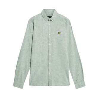Lyle & Scott Homme, Chemises, Vert, Taille: XL Casual Chemises
