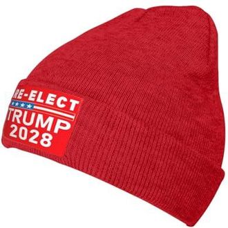 Generic Bonnet en Tricot R&eacute;&eacute;lire Donald Trump Aux &Eacute;lections R&eacute;publicaines Am&eacute;ricaines De 2028 Unisexe Chapeau Respirant Bonnet Thermo pour Course &Agrave; Pied Homme