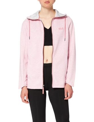 Jack Wolfskin Damen Fleecejacke Riverland Hooded, Rose Quartz, L1707171.0