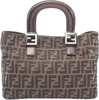 Fendi Sac &agrave; main Pre-owned en toile et cuir Zucca - Femme - Pre-owned - Brun - Taille: ONE Size