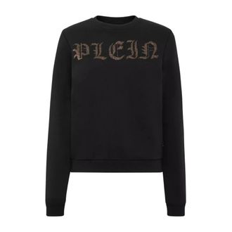 Philipp Plein Sweatshirt mit Kristall-Logo - - Sweatshirts & Hoodies - Damen - Schwarzk - S