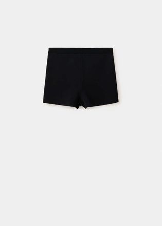 Mango Short en maille fine noir - Femme - S - MANGO