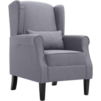 vidaXL Fauteuil gris fonc&eacute; tissu Vidaxl