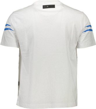 Plein Sport T-Shirt Herren Kurzarm T-Shirt Wei&szlig; mit Druck und