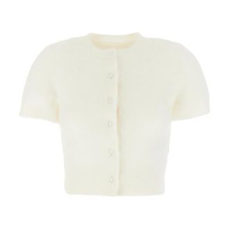 Maison Margiela Cropped Cardigan - - Knitwear - Damen - Wei&szlig; - L