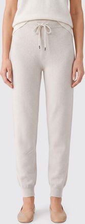 KANGRA Pantalon slim en maille taille haute en laine et cachemire