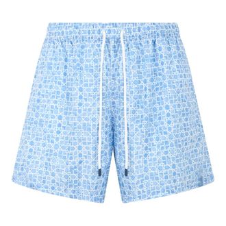 Fedeli Homme, Maillots de bain, Bleu, Taille: 3XL Madeira Swim Shorts