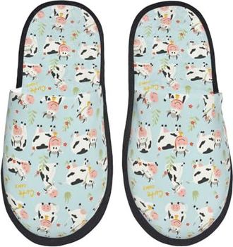 Generic Pantoufles En Feutre Vaches Mignonnes L&eacute;gers Slippers Portative Chaussons DInt&eacute;rieur Pour Int&eacute;rieur Voyage Femmes M