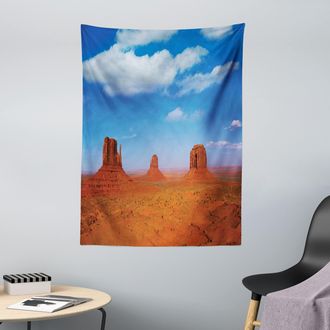 Abakuhaus Western Wandteppich und Tagesdecke, Historische Wild West, aus Weiches Mikrofaser Stoff Schmutz abweichender Digitaldruck, 110 x 150 cm,Burnt Orange B