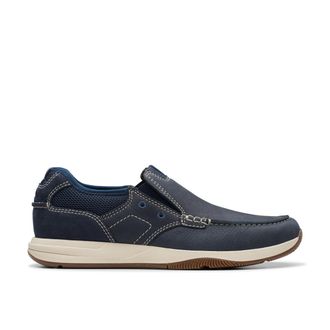 Clarks Herren Sailview Step Flacher Slipper, Navy Nubuck, 45 EU