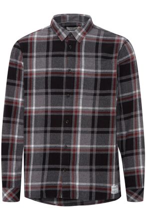 Solid SDCraig SH Herren Freizeithemd Hemd Club-Kragen Slim Fit Kariertes Muster schmaler Schnitt hochwertige Baumwoll-Qualit&auml;t, Gr&ouml;&szlig;e:XL, Farbe:Gray Melange