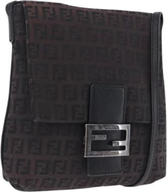 Fendi Sac bandouli&egrave;re vintage Zucchino Pre-owned - Femme - Pre-owned - Noir - Taille: ONE Size