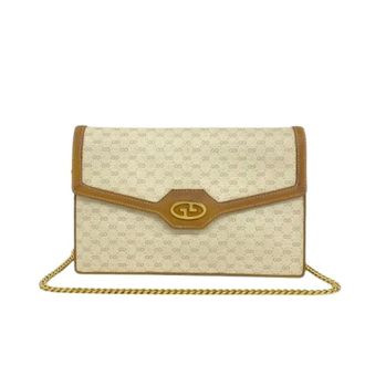 Gucci Sac bandouli&egrave;re en cuir Micro GG Pre-owned - Femme - Pre-owned - Beige - Taille: ONE Size