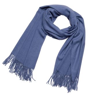 DonDon Schal Damen Winter Wollschal Winterschal groß und flauschig 200 x 70 cm - Blau