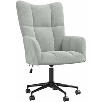 vidaXL Chaise de relaxation Gris clair Velours