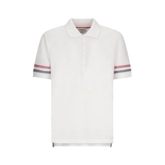 Thom Browne Baumwoll-Piqu&eacute;-Polohemd - - Tops - Herren - Wei&szlig; - 2XL
