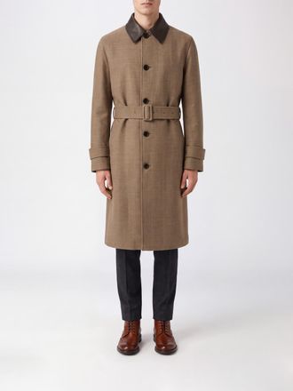 Lardini Manteau droit en m&eacute;lange de laine avec ceinture et fente arri&egrave;re