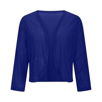 Generic Femmes Cardigan &agrave; paillettes &agrave; manches longues pour femmes - Bol&eacute;ro brillant paillet&eacute; &agrave; la mode d&eacute;coup&eacute; brillant bomber vestes de soir&eacute;e couverture d&eacute;
