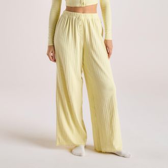 Lounge Pointelle Pyjama-Hosen - Butterblume - XS