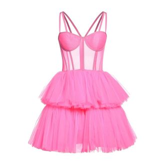 19:13 Dresscode T&uuml;ll Minikleid mit Korsett-Bustier - - Dresses - Damen - Rosa - S