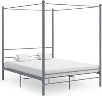 Les Tendances Lit à baldaquin Gris Métal 160x200