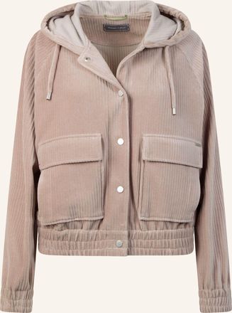 White Label Jacke Baumwoll Jersey Cord Blouson beige