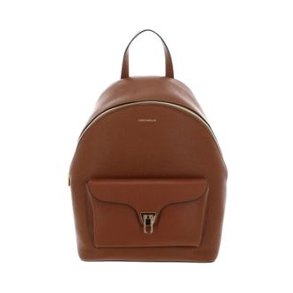 Coccinelle Leder Rucksack mit verstellbaren Riemen - - Bags - Damen - Braun - ONE SIZE