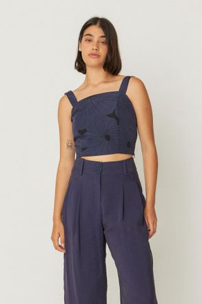 SKFK Damen vegan Tank Top Egia Marineblau