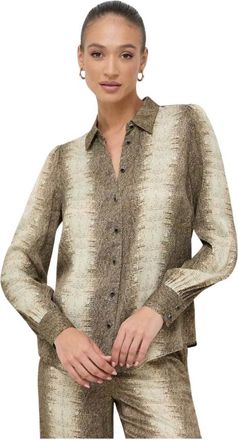 Twinset Femme, Blouses et Chemises, Vert, Taille: 36 FR Chemise en viscose &agrave; motif