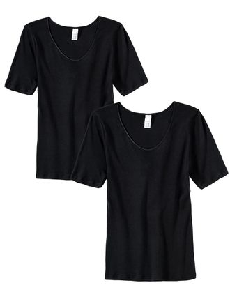 Speidel Hemd 1/4 Arm 1256 Natascha 2er Packung schwarz 38