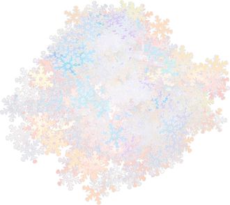 DOITOOL 360 St&uuml;ck Weihnachtskonfetti Schneeflocken aus Kunststoff Leichtes Party Konfetti f&uuml;r Tisch und Winterdekoration Schicke Weihnachts und Hochzeitsdeko