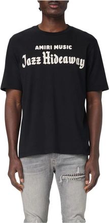 Amiri Homme, Tops, Noir, Taille: S Jazz Hideaway Graphic Tee