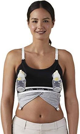 Bravado Designs Clip and Pump Accessoire Mains-Libres pour Soutien-Gorge dallaitement, Noir, XL