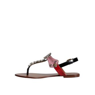 Dolce & Gabbana Luxuri&ouml;se Verzierte Zehentrenner Modell - - Shoes - Damen - Mehrfarbig - 38 EU