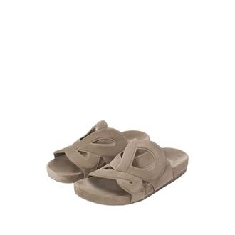 Loewe Mules Ease Monogram en cuir velours