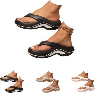 Generic Tongs orthop&eacute;diques pour femme, tongs orthop&eacute;diques l&eacute;g&egrave;res pour femme, sandales orthop&eacute;diques l&eacute;g&egrave;res pour femme, tongs &agrave; plateforme douce, chaussure