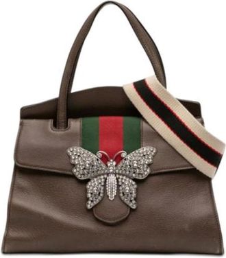 Gucci Pre-owned Linea Totem Satchel - Femme - Pre-owned - Brun - Taille: ONE Size