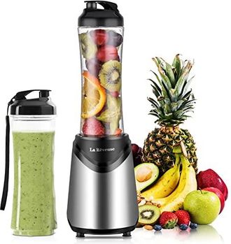 La Reveuse La Rêveuse Mixeur Blender avec 2 Bouteilles BPA-Free Portables de 550ml Mini Blender électrique Multifonctionnel pour Smoothie Milk-shake Fruits,Puiss