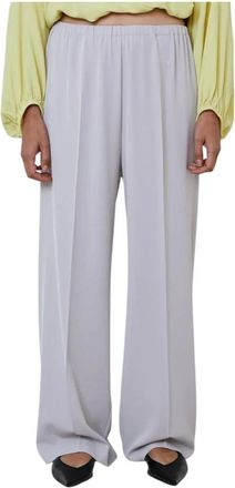 Meimeij Femme, Pantalons, Gris, Taille: 38 FR Pantalon Palazzo Taille &Eacute;lastique en Polyester
