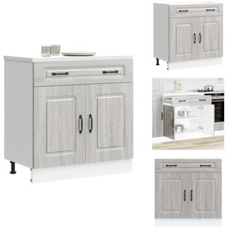 vidaXL Vidaxl - Armoire de cuisine Kalmar sonoma gris bois ding&eacute;nierie - Armoire De Cuisine - Armoires De Cuisine - Meuble Bas D&eacute;vier - Meuble Bas D&eacute;vier